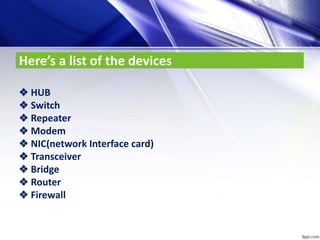 Network devices | PPTX