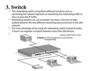 various Network Devices power point presentation | PPTX