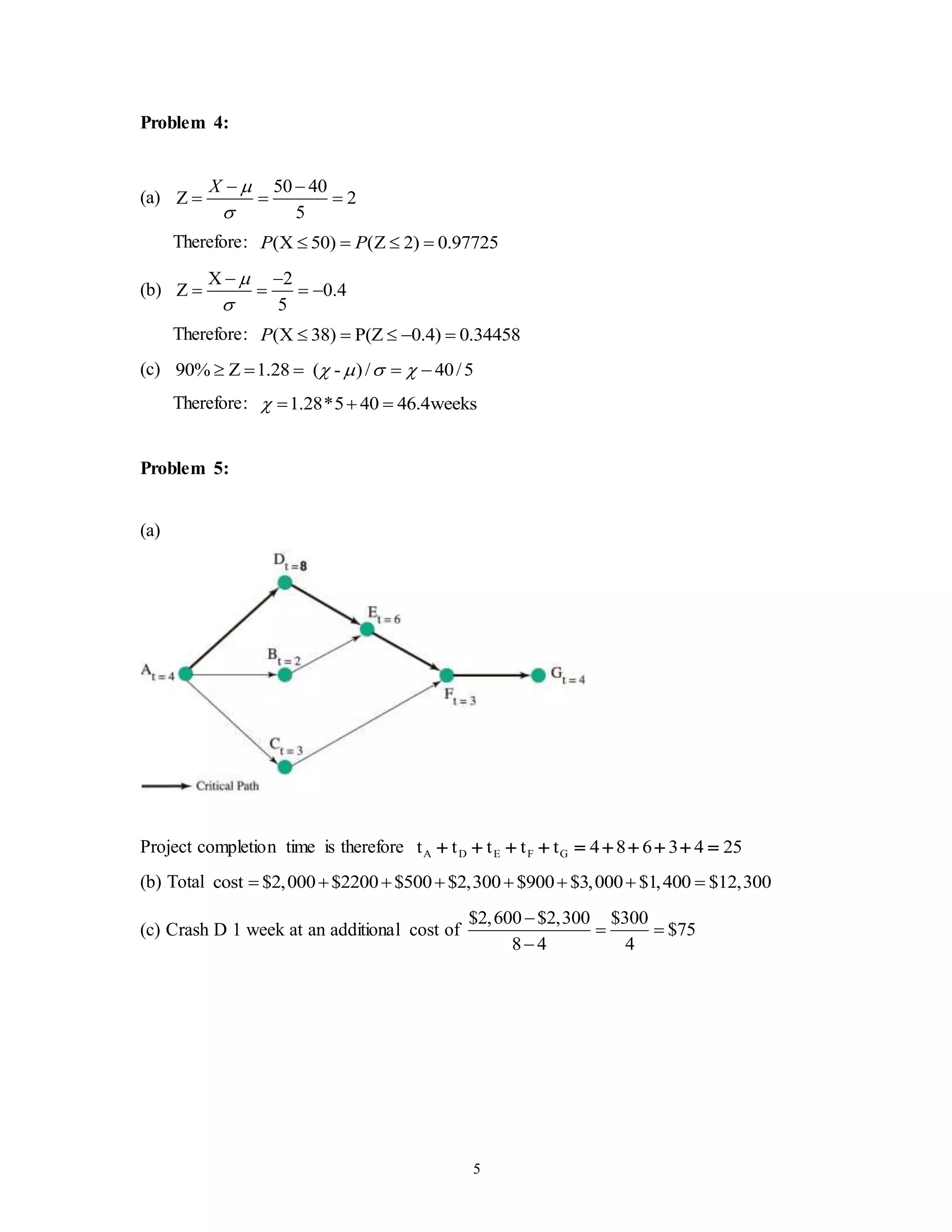 Network diagram problems | DOC