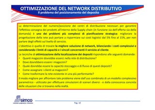 SIMCO - Network distributivo | PDF | Logistics | Business