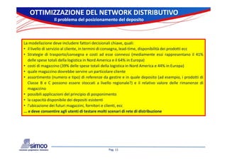 SIMCO - Network distributivo | PDF | Logistics | Business