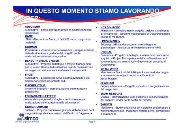 SIMCO - Network distributivo | PDF | Logistics | Business