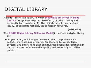 Networked digital library through harvesting | PPT