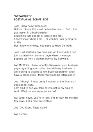 Networked edited script for dubbing | PDF