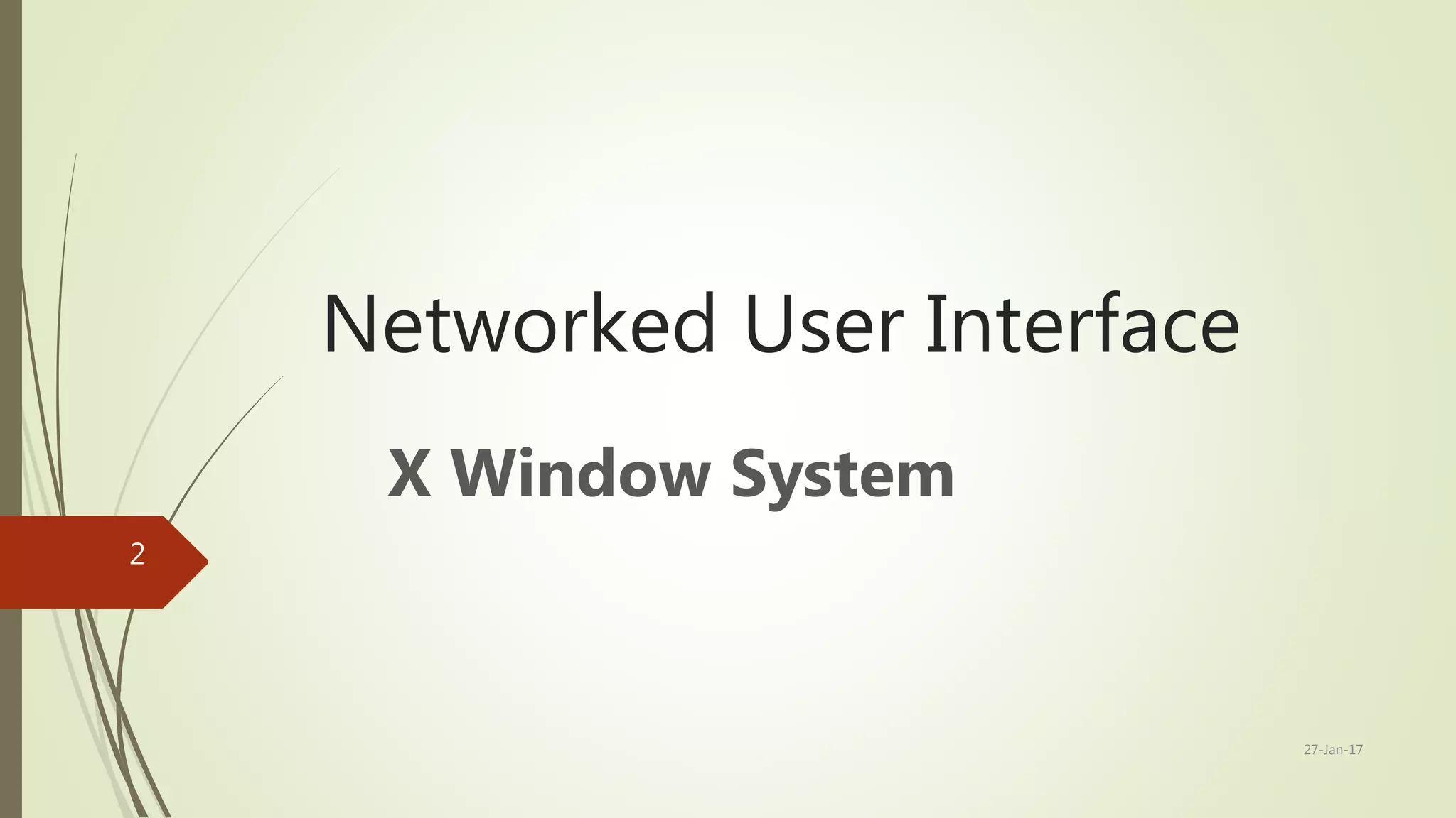 Networked user interface | PPT