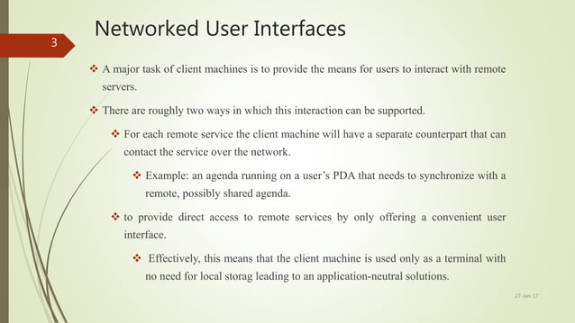 Networked user interface | PPT