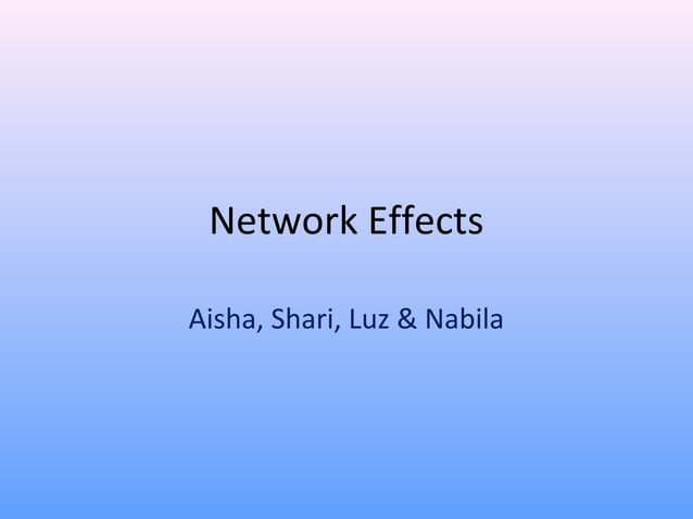Network effects | PPT