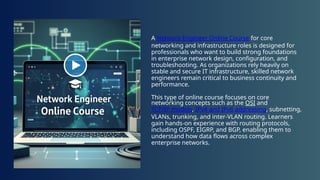 Network Engineer Online Course for Core Networking & Infrastructure ...