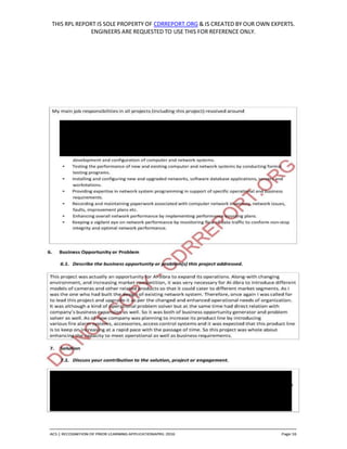 Network Engineer RPL Report Sample - CDRReport.org