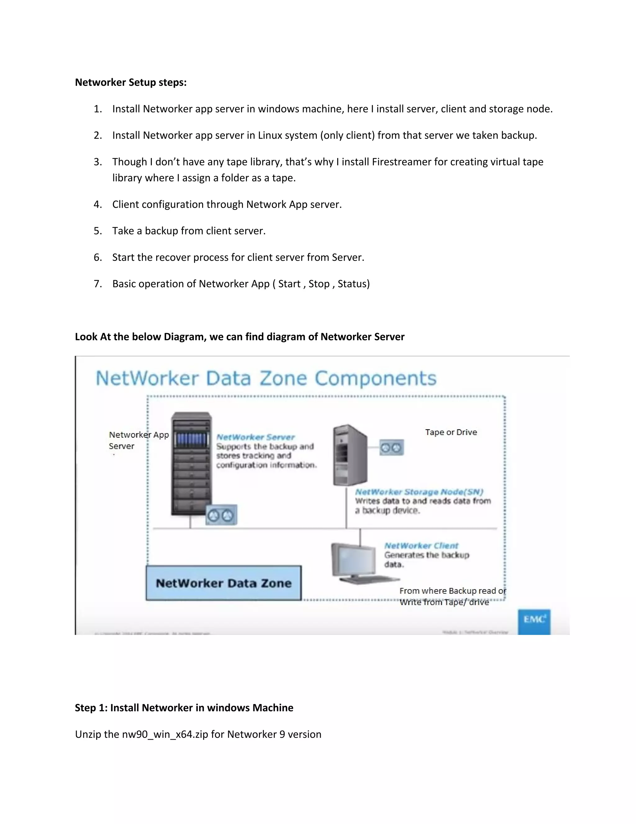 EMC Networker installation Document | DOC