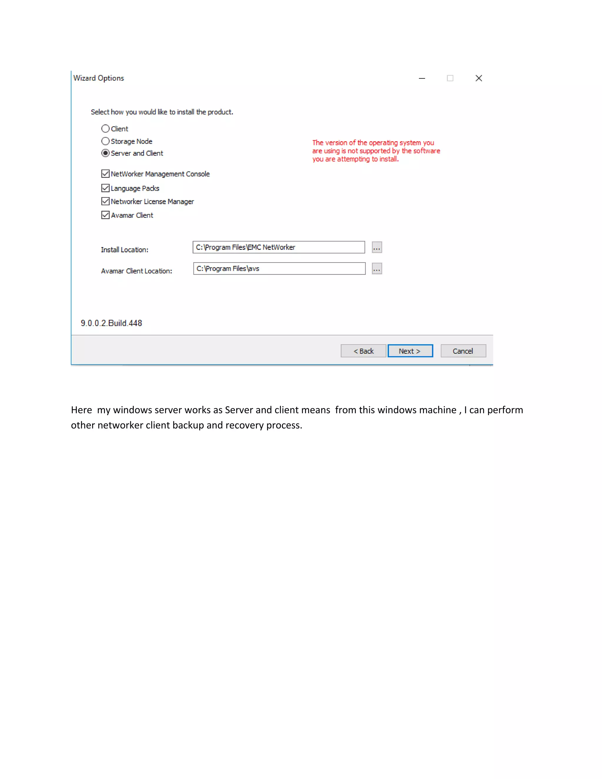 EMC Networker installation Document | DOC