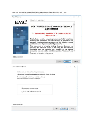 EMC Networker installation Document | DOC