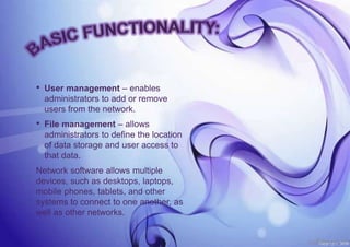 Network examples and network software | PPTX