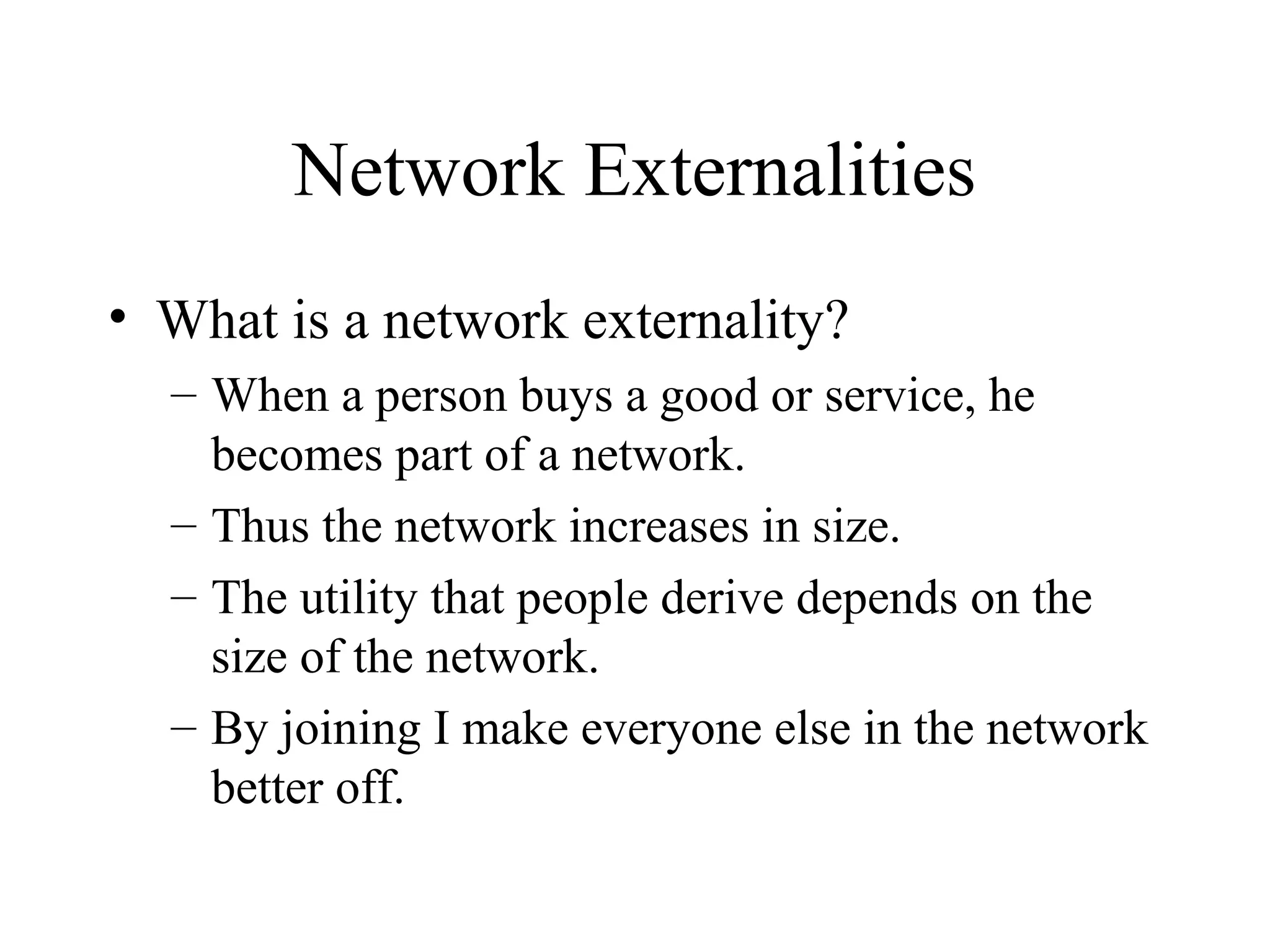 Network externalities | PPT