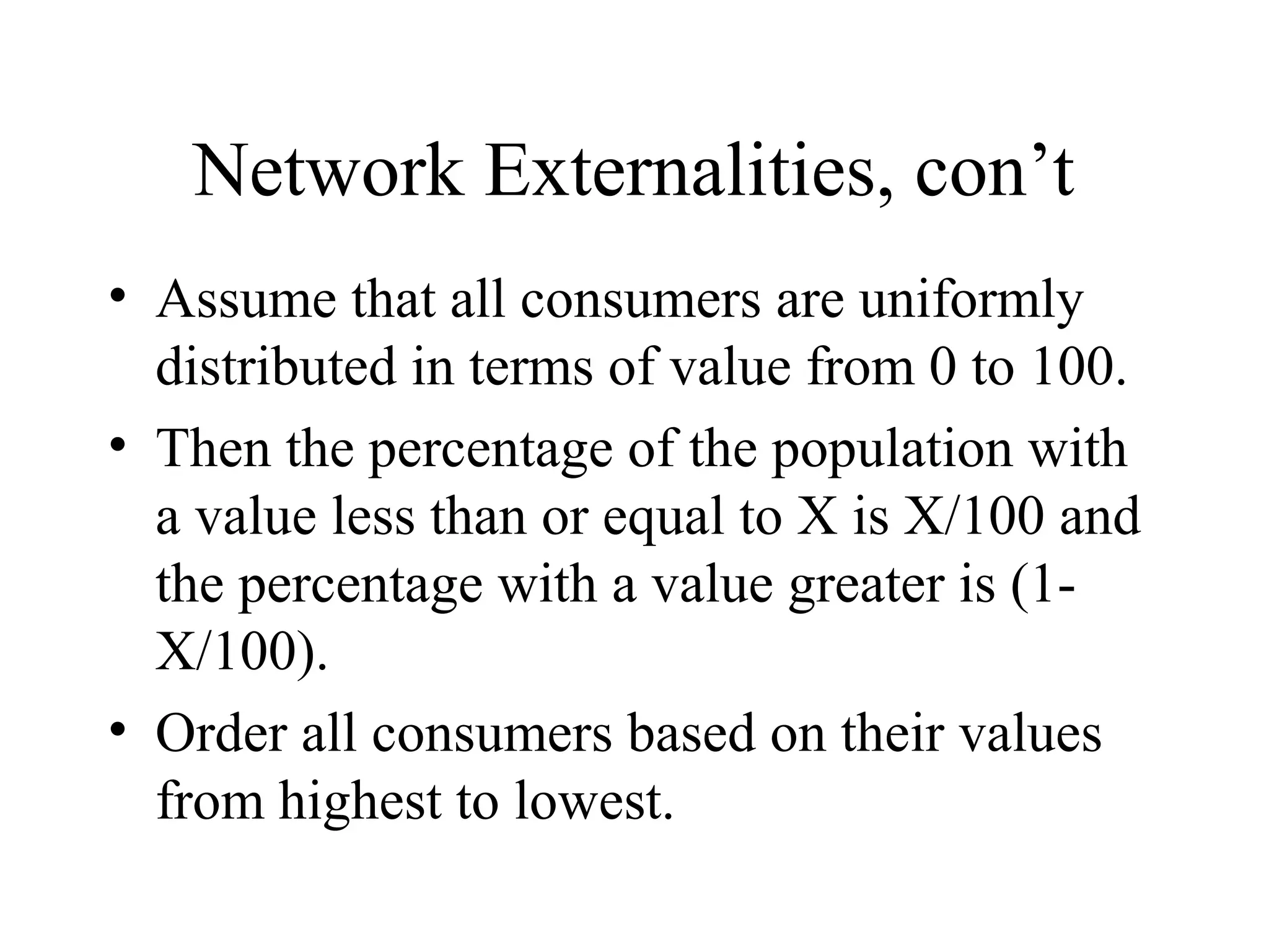 Network externalities | PPT | Business | Business and Finance