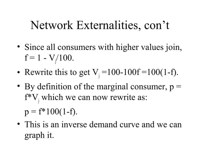 Network externalities | PPT | Business | Business and Finance