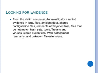 Network forensics and investigating logs | PPTX