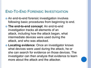 Network forensics and investigating logs | PPTX