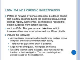 Network forensics and investigating logs | PPTX
