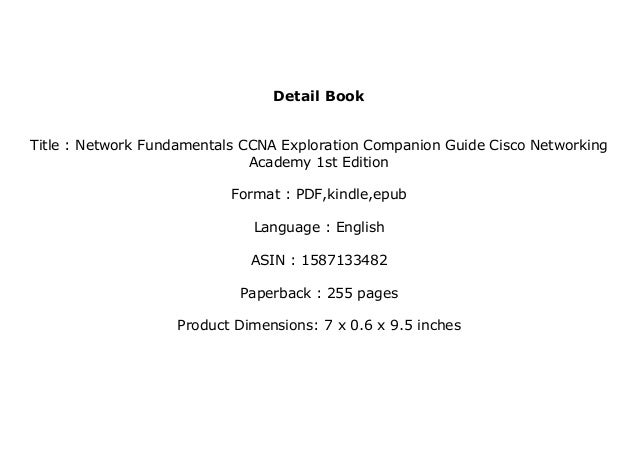 Textbook Network Fundamentals Ccna Exploration Companion Guide Cisco Networking Academy 1st 8777
