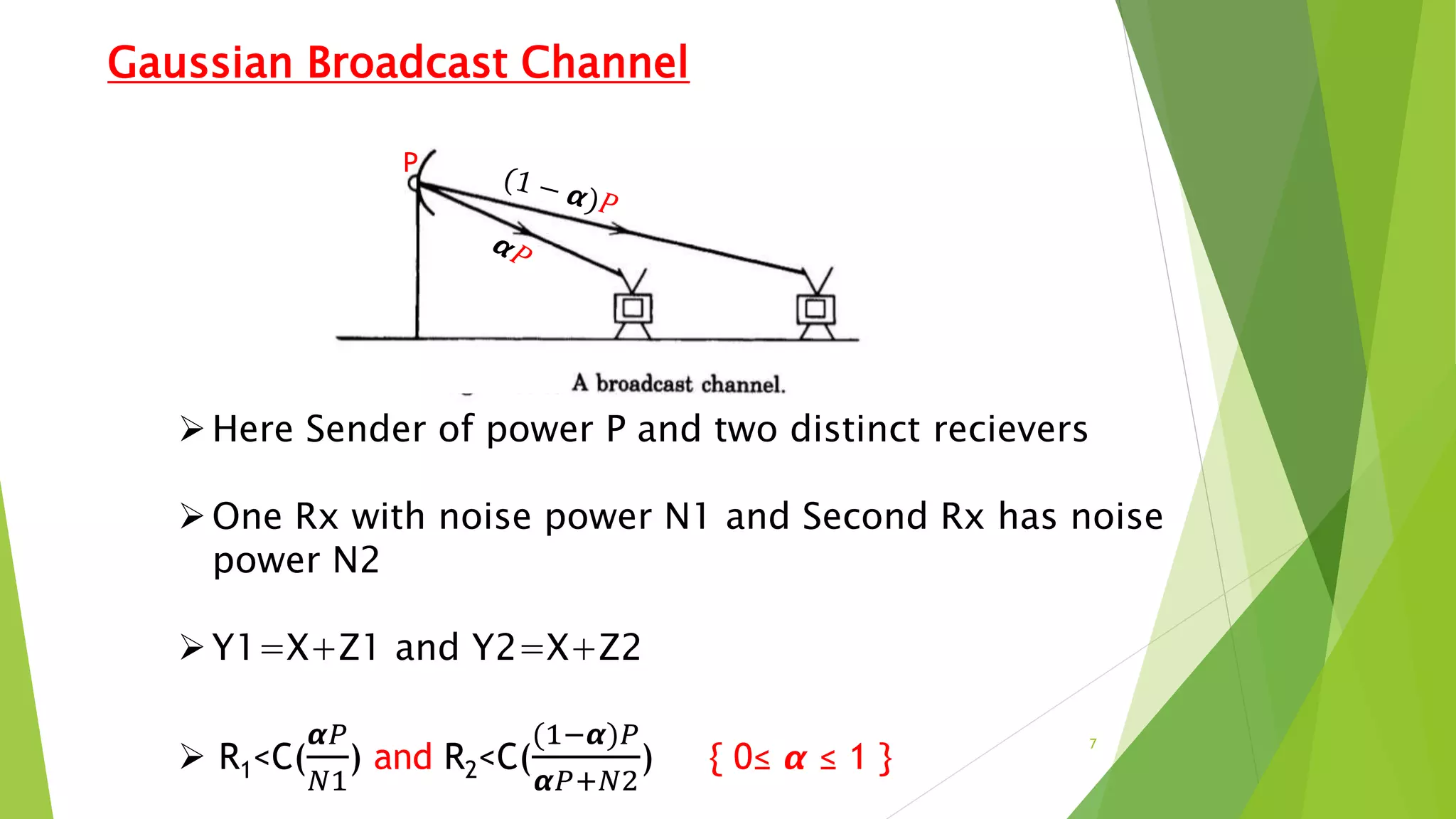 Network information theory,Multiterminal Network,Guassian channels | PPTX