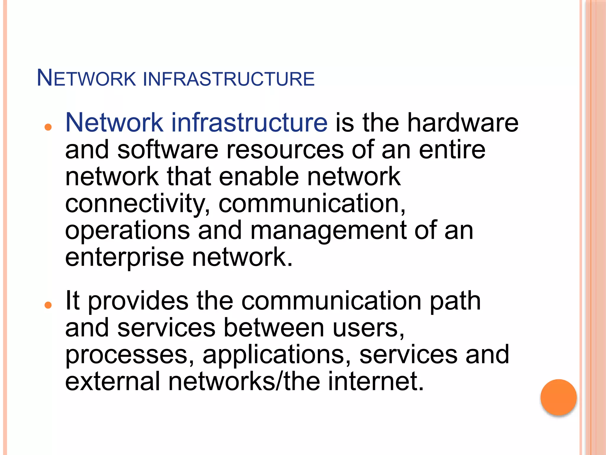 NETWORK INFRASTRUCTURE MANAGEMENT-mod1_1.pptx | Computer Networking | Computing