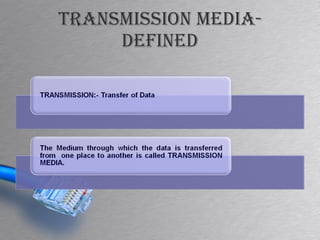 Transmission Media | PPT