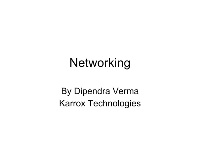 Networking | PPT