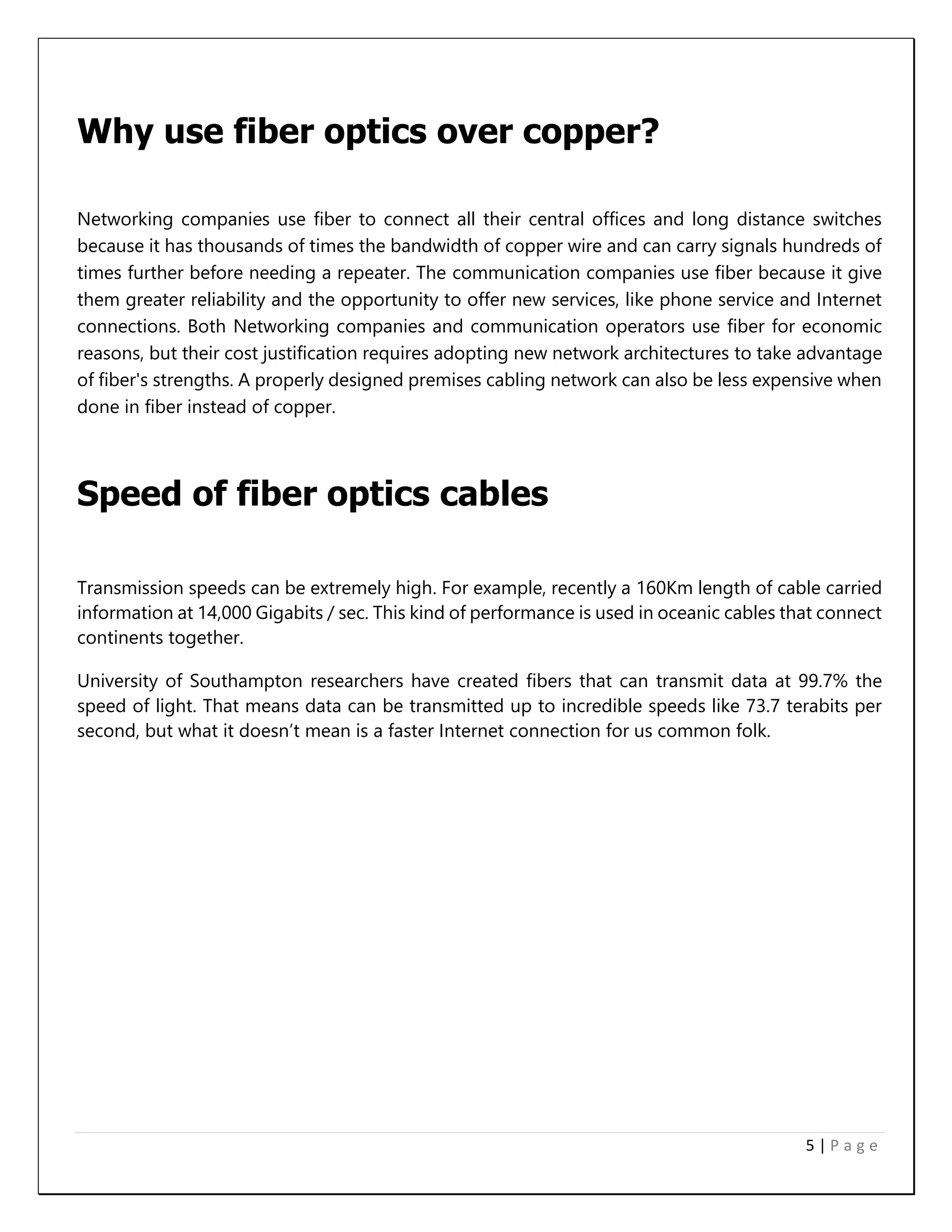 Fiber optic cables | PDF