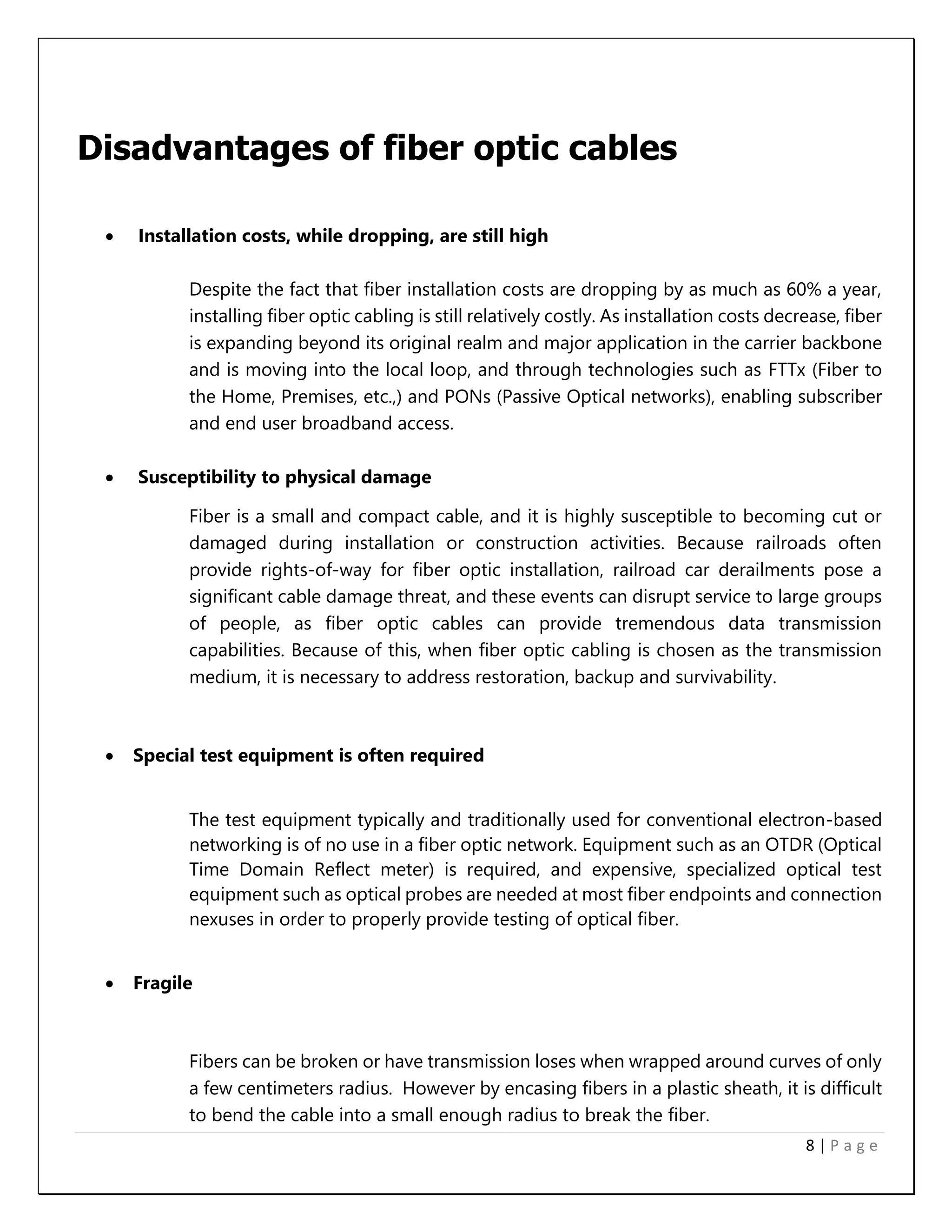 Fiber optic cables | PDF