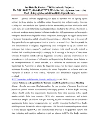 IEEE Networking 2016 Title and Abstract | PDF