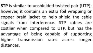 Networking - UTP and STP Cable - Straight and Crossover - By Mark John ...