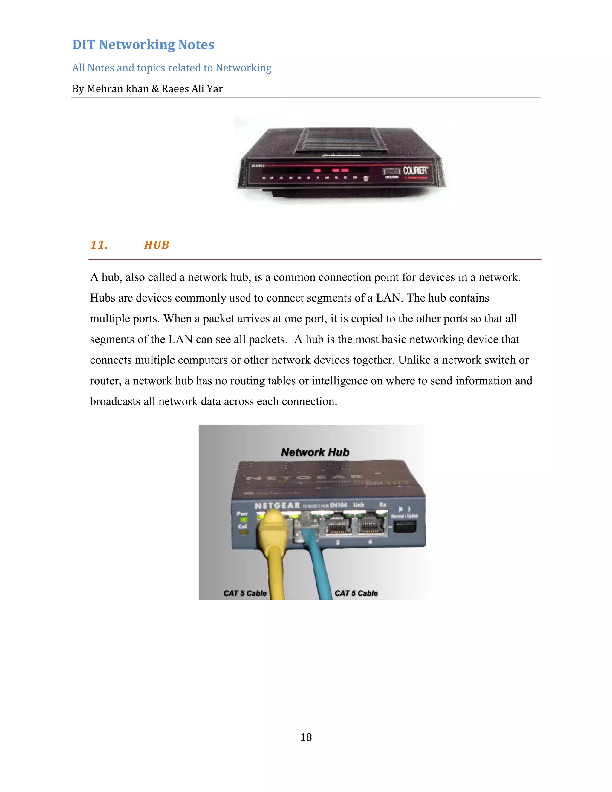 Networking Notes For DIT Part 1 | PDF