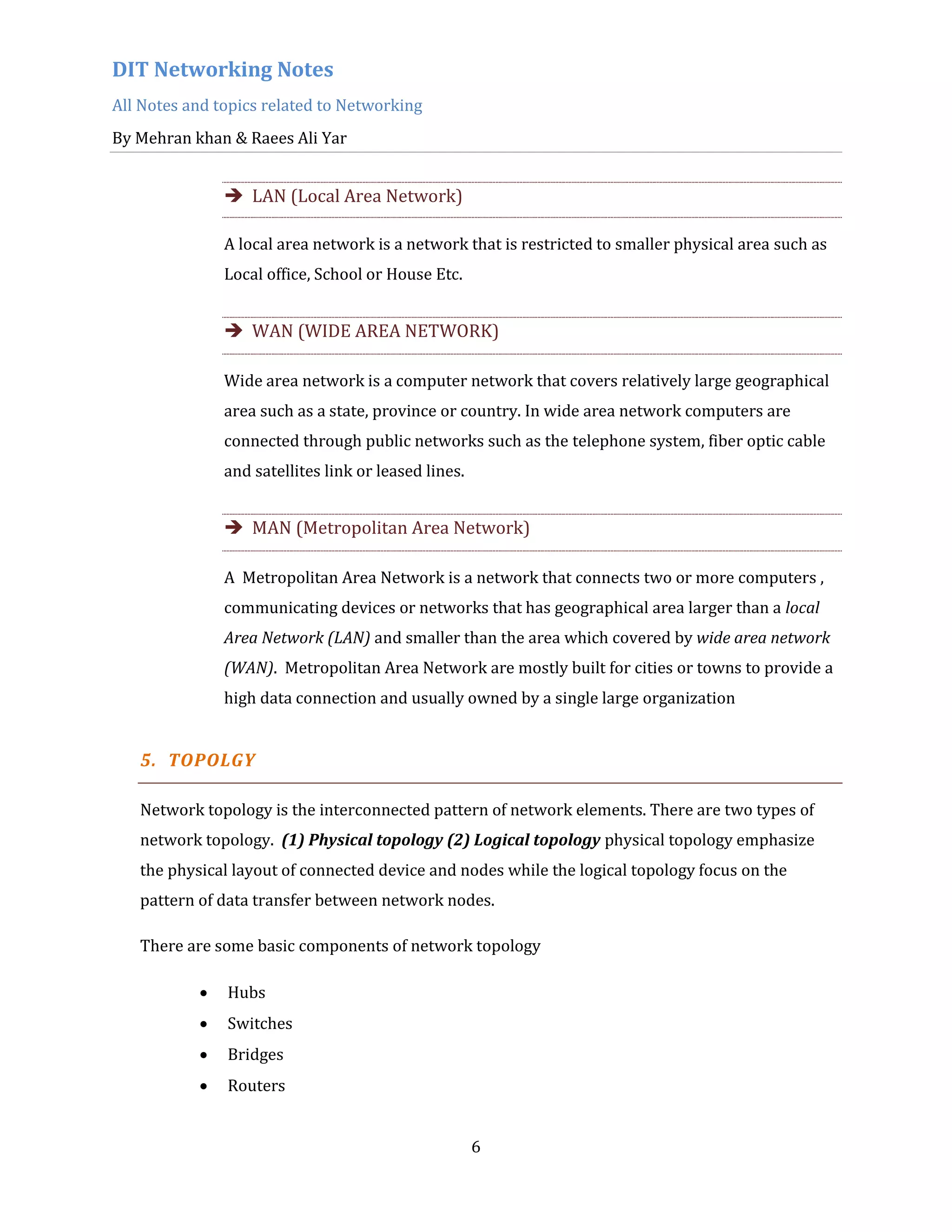 Networking Notes For DIT Part 1 | PDF
