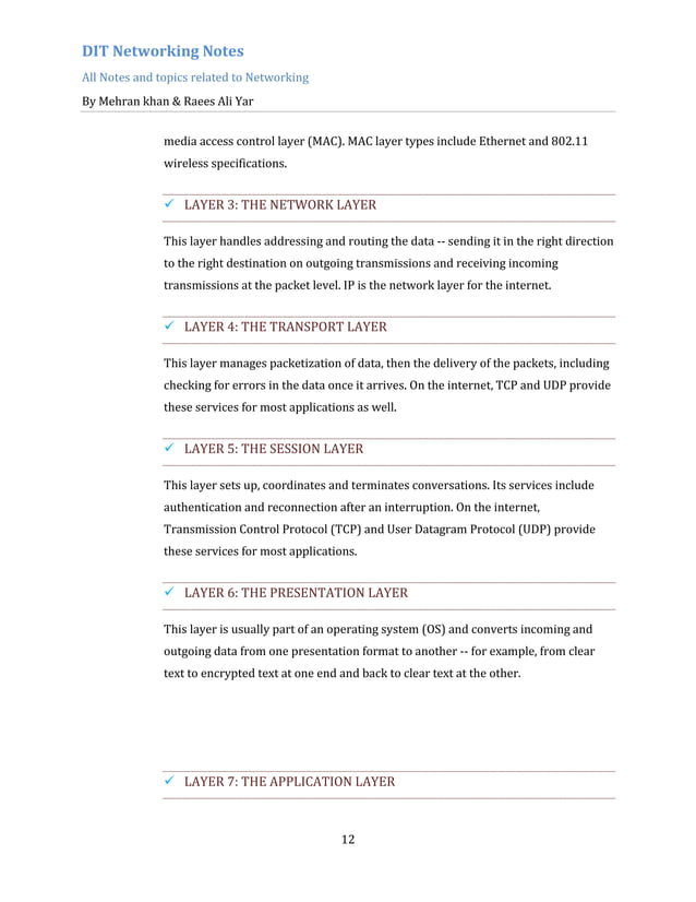 Networking Notes For DIT Part 1 | PDF | Internet | Computing
