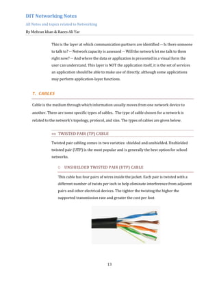 Networking Notes For DIT Part 1 | PDF