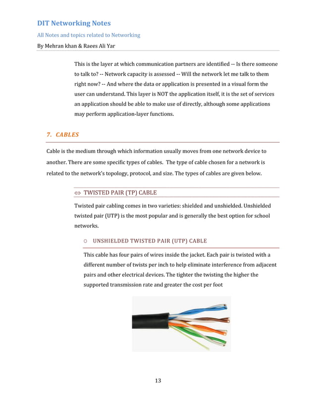 Networking Notes For DIT Part 1 | PDF | Internet | Computing