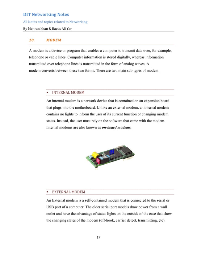 Networking Notes For DIT Part 1 | PDF | Internet | Computing