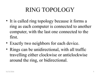 TYPES OF NETWORK TOPOLOGYTYPES OF NETWORK TOPOLOGY | PPTX