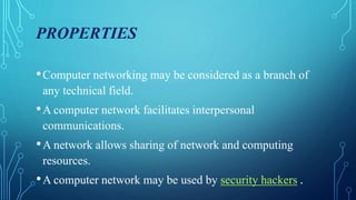 Networking-digital telecommunications network. | PPT