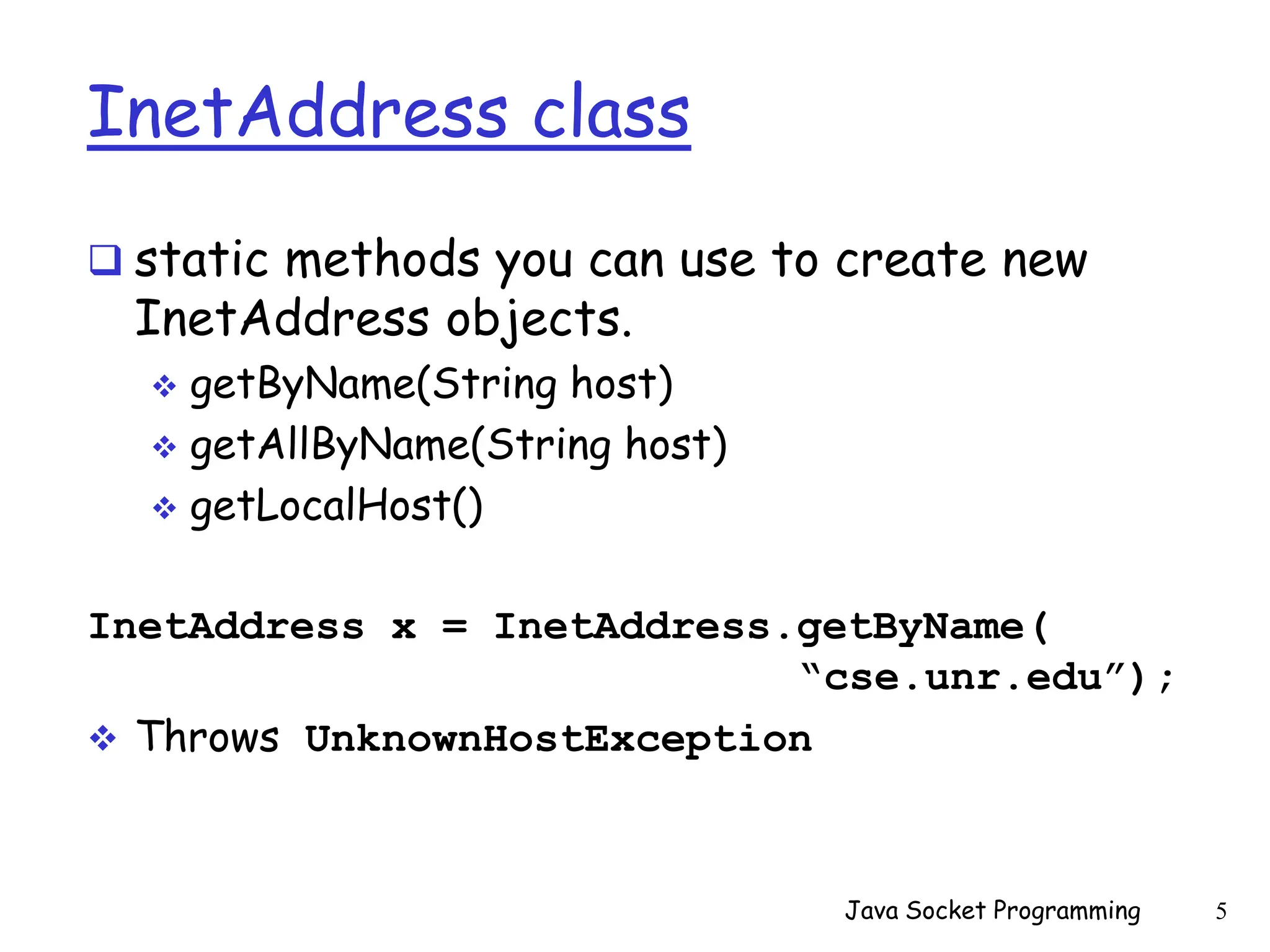 Networking.ppt(client/server, socket) uses in program | PPT