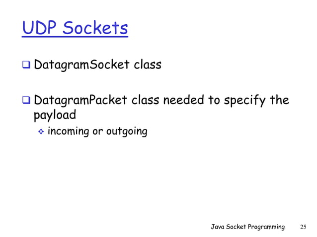 Networking.ppt(client/server, socket) uses in program | PPT