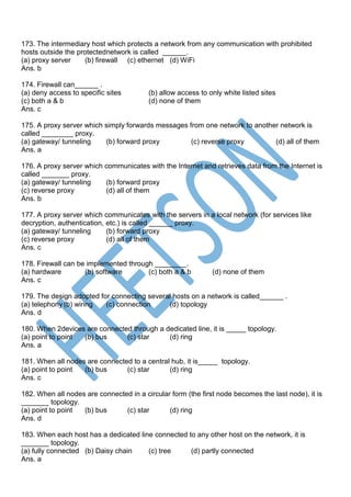 Computer Networking MCQ (Network Topology Question) | PDF