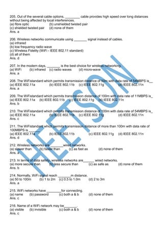 Computer Networking MCQ (Network Topology Question) | PDF