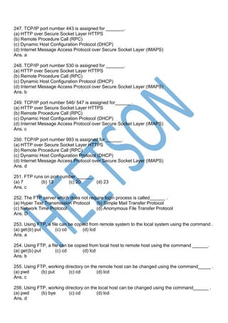 Computer Networking MCQ (Network Topology Question) | PDF | Computer Networking | Computing