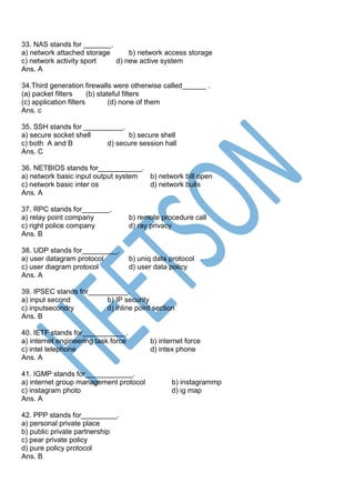 Computer Networking MCQ (Network Topology Question) | PDF