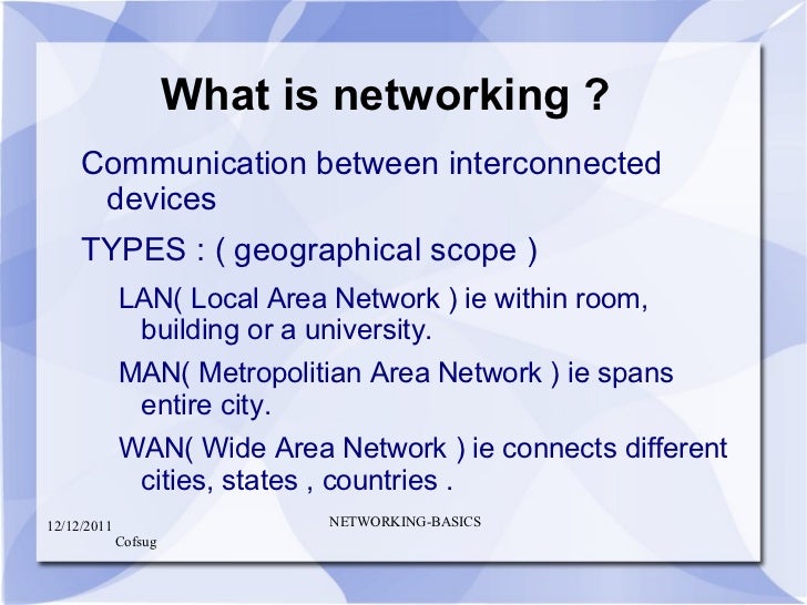 Networking Basics