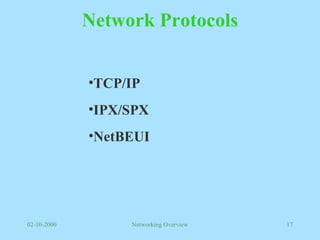 Networking Overview | PPT