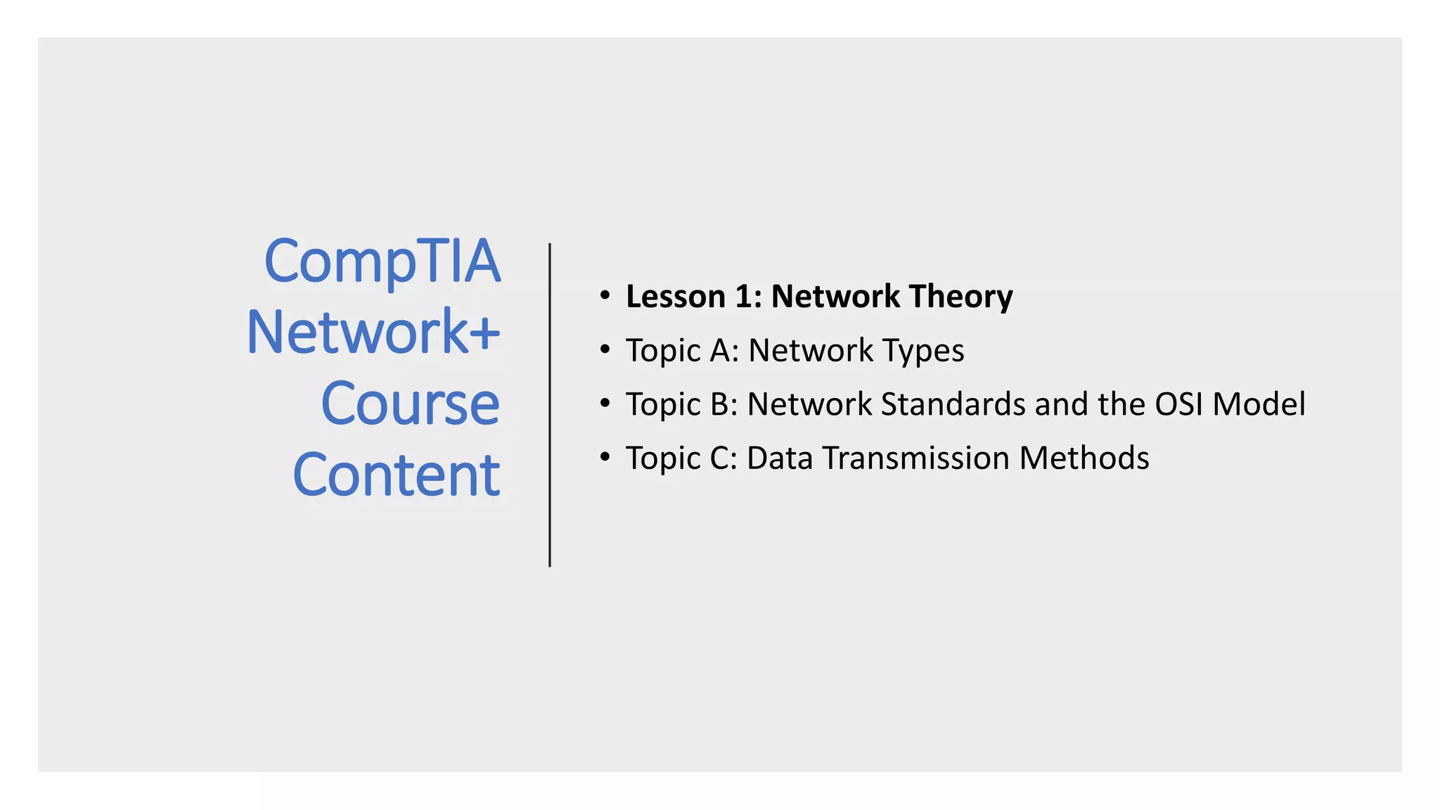 CompTIA Network+ Training Courses | PPTX