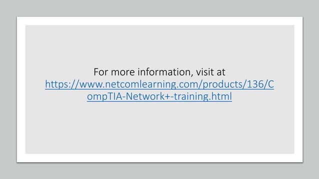 CompTIA Network+ Training Courses | PPTX | Computer Networking | Computing